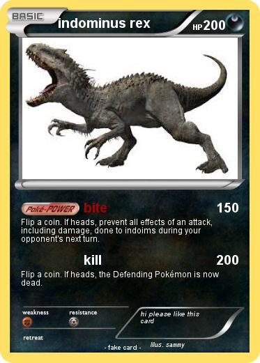 Pokémon indominus rex 330 330 - bite - My Pokemon Card