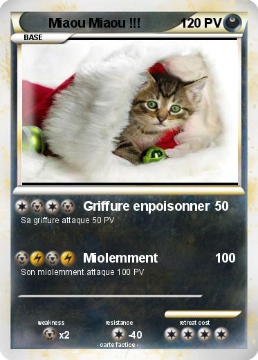 Pokémon Miaou Miaou 7 7 - Griffure enpoisonner - Ma carte Pokémon