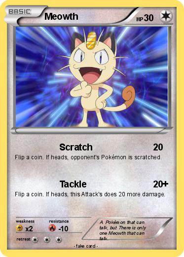 Pokémon Meowth 200 200 - Scratch - My Pokemon Card