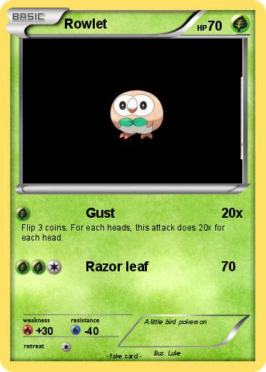 Pokémon Rowlet 15 15 - Gust - My Pokemon Card