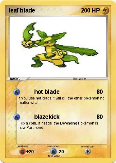 Pokémon leaf blade - hot blade - My Pokemon Card