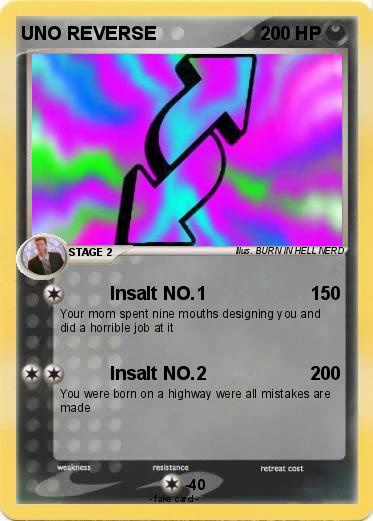 Pokémon UNO REVERSE 63 63 - Insalt NO.1 - My Pokemon Card