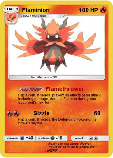 Pokémon Flaminion - Flamethrower - My Pokemon Card
