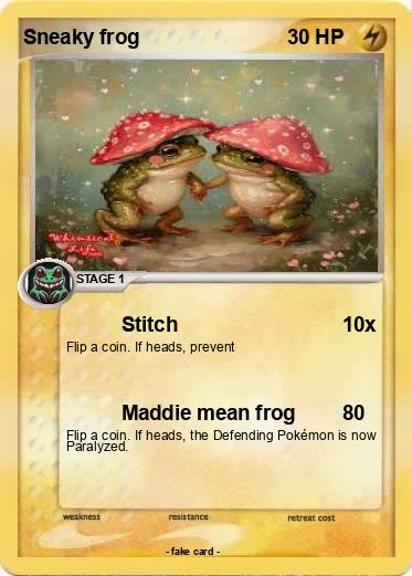Pokémon Sneaky frog - Stitch - My Pokemon Card