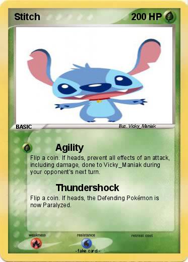 Pokémon Stitch 187 187 - Agility - My Pokemon Card