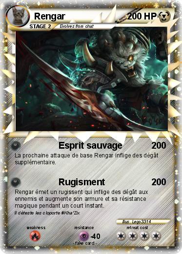 Pokémon Rengar 31 31 - Esprit sauvage - My Pokemon Card