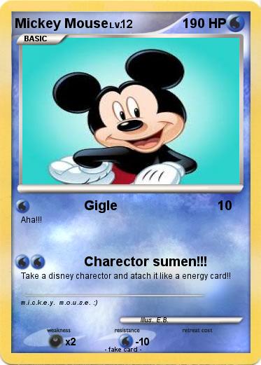 Pokémon Mickey Mouse 276 276 - Gigle - My Pokemon Card