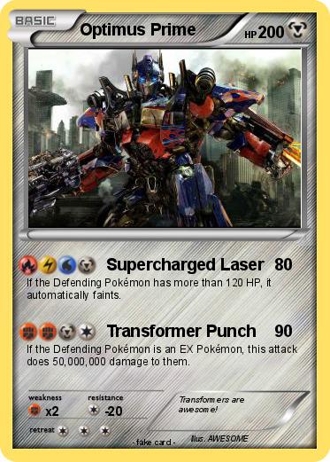 Pokémon Optimus Prime 655 655 - Supercharged Laser - My Pokemon Card