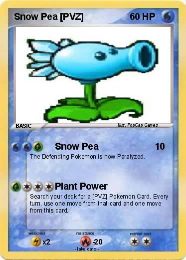 Pokémon Snow Pea PVZ - Snow Pea - My Pokemon Card
