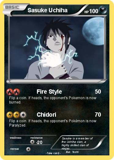 Pokémon Sasuke Uchiha 385 385 - Fire Style - My Pokemon Card