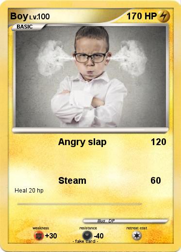 Pokémon Boy 206 206 - Angry slap - My Pokemon Card