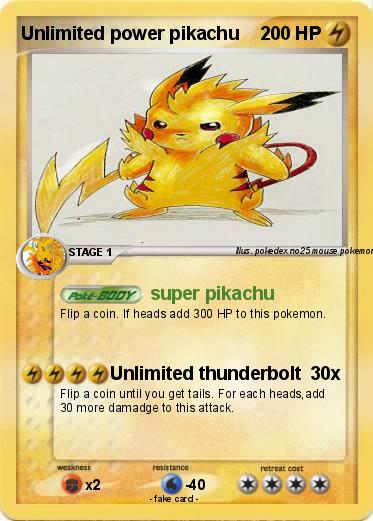Pokémon Unlimited power pikachu - super pikachu - My Pokemon Card
