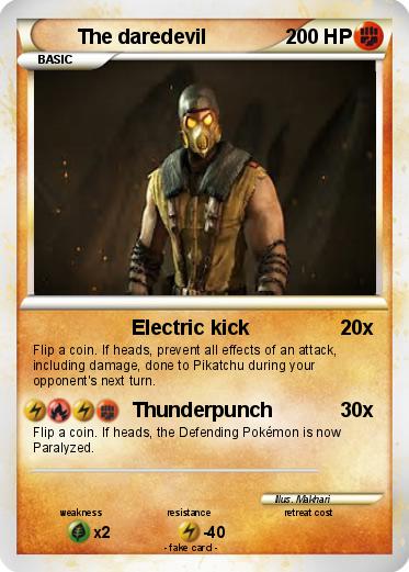 Pokémon The daredevil - Electric kick - My Pokemon Card