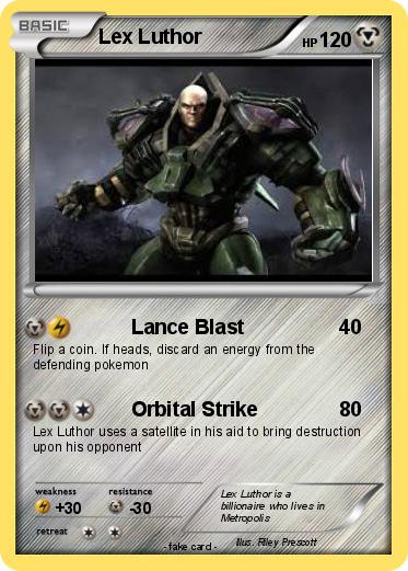 Pokémon Lex Luthor 20 20 - Lance Blast - My Pokemon Card