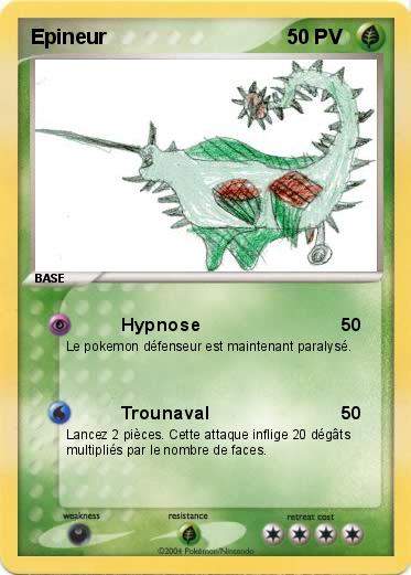 Pokémon Epineur - Hypnose - Ma carte Pokémon