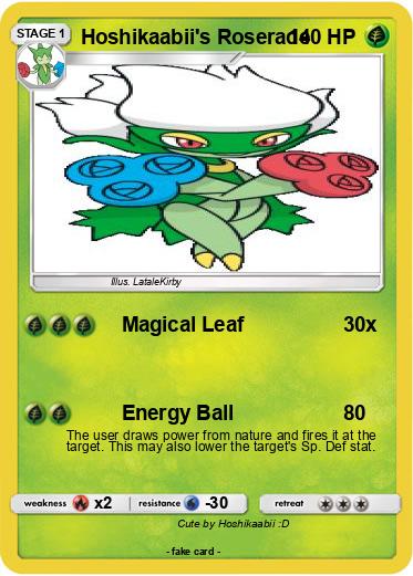 Pokémon Hoshikaabii s Roserade - Magical Leaf - My Pokemon Card