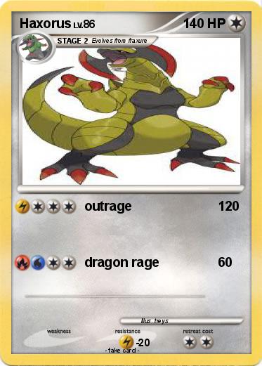Pokémon Haxorus 302 302 - outrage - My Pokemon Card