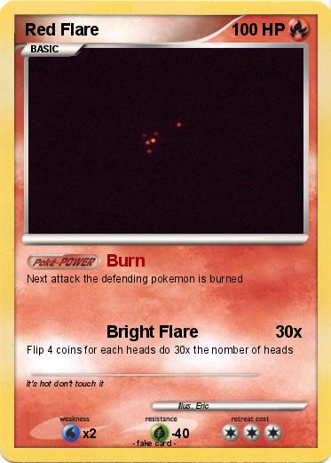 Pokémon Red Flare 1 1 - Burn - My Pokemon Card