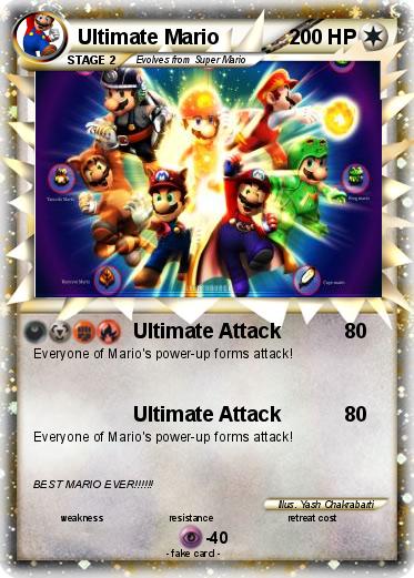 Pokémon Ultimate Mario 8Qd - Ultimate Attack - My Pokemon Card