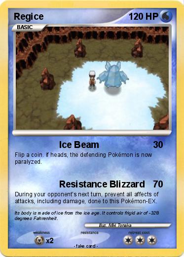 Pokémon Regice 516 516 - Ice Beam - My Pokemon Card