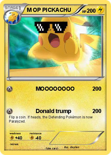 Pokémon M OP PICKACHU - MOOOOOOOO - My Pokemon Card