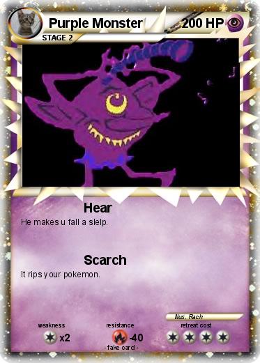Pokémon Purple Monster 2 2 - Hear - My Pokemon Card