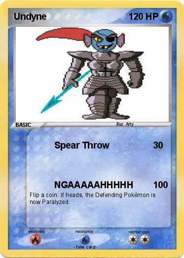 Pokémon Undyne 107 107 - Spear Throw - My Pokemon Card