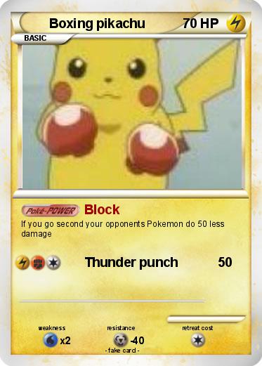 Pokémon Boxing pikachu 8 8 - Block - My Pokemon Card
