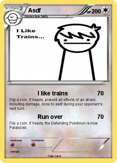 Pokémon Asdf 245 245 - I like trains - My Pokemon Card