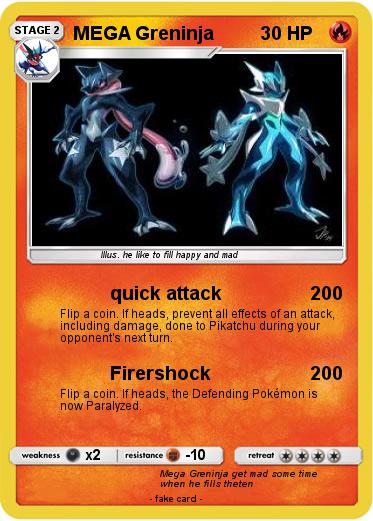 Pokémon MEGA Greninja 74 74 - quick attack - My Pokemon Card