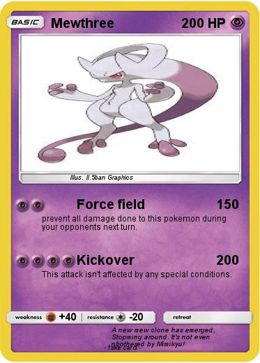 Pokémon Mewthree 1337 1337 - Force field - My Pokemon Card