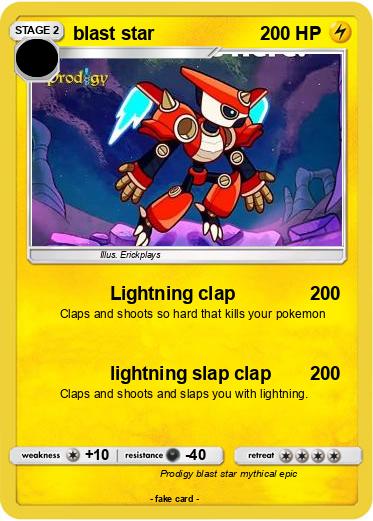 Pokémon blast star 1 1 - Lightning clap - My Pokemon Card