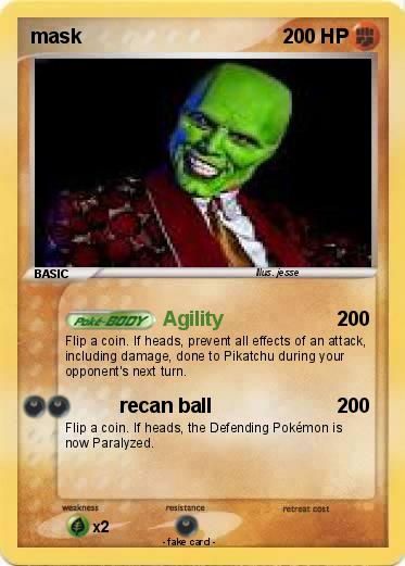 Pokémon mask 58 58 - Agility - My Pokemon Card