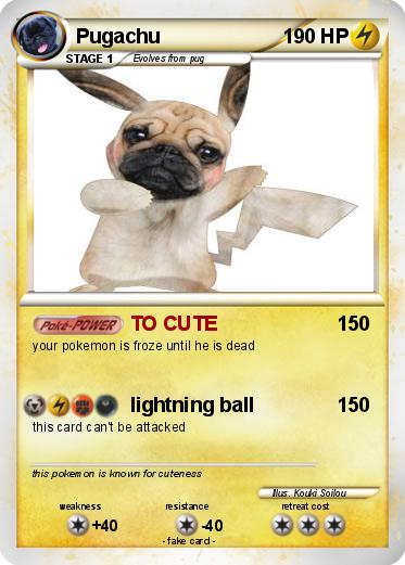 Pokémon Pugachu 20 20 - TO CUTE - My Pokemon Card