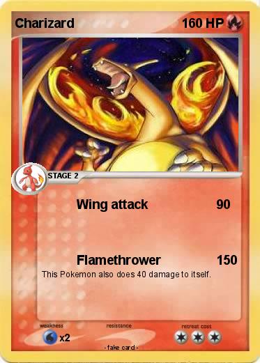 Pokémon Charizard 10730 10730 - Wing attack - My Pokemon Card