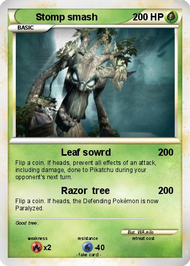 Pokémon Stomp smash 4 4 - Leaf sowrd - My Pokemon Card