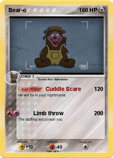 Pokémon Bear o - Cuddle Scare - My Pokemon Card
