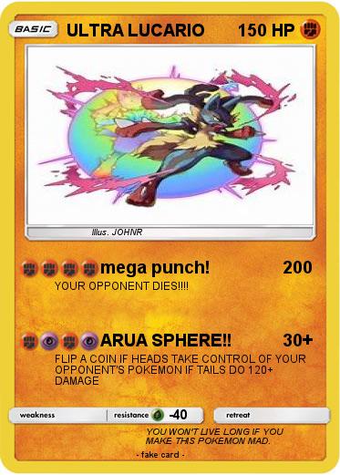 Pokémon ULTRA LUCARIO 12 12 - mega punch! - My Pokemon Card