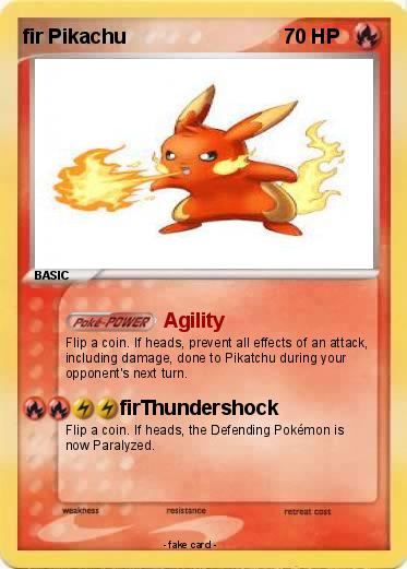 Pokémon fir Pikachu - Agility - My Pokemon Card