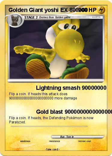 Pokémon Golden Giant yoshi EX 800000 1 1 - Lightning smash 90000000 ...
