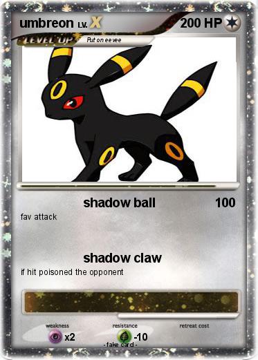 Pokémon umbreon 1530 1530 - shadow ball - My Pokemon Card