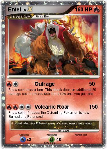 Pokémon Entei 2002 2002 - Outrage - My Pokemon Card