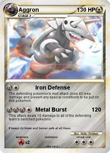 Pokémon Aggron 402 402 - Iron Defense - My Pokemon Card