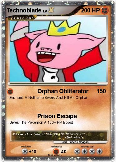 Pokémon Technoblade 73 73 - Orphan Obliterator - My Pokemon Card