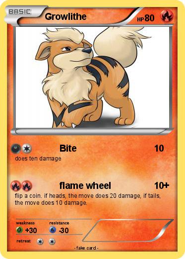 Pokémon Growlithe 175 175 - Bite - My Pokemon Card