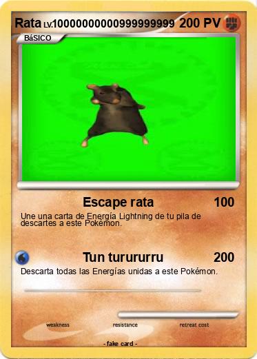 Pokémon Rata 45 45 - Escape rata - Mi carta pokémon
