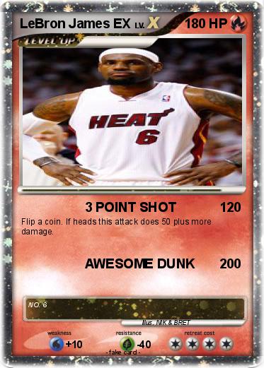Pokémon LeBron James EX 2 2 - 3 POINT SHOT - My Pokemon Card