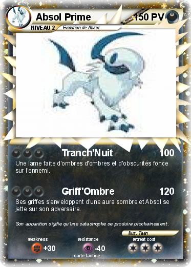 Pokémon Absol Prime - Tranch'Nuit - Ma carte Pokémon