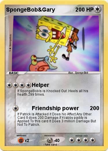 Pokémon SpongeBob Gary - Helper - My Pokemon Card