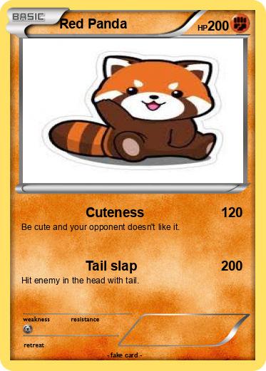 Pokémon Red Panda 166 166 - Cuteness - My Pokemon Card